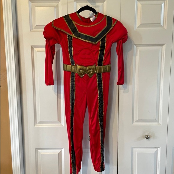 Disney | Costumes | Disney Red Power Rangers Jumpsuit Halloween Costume ...